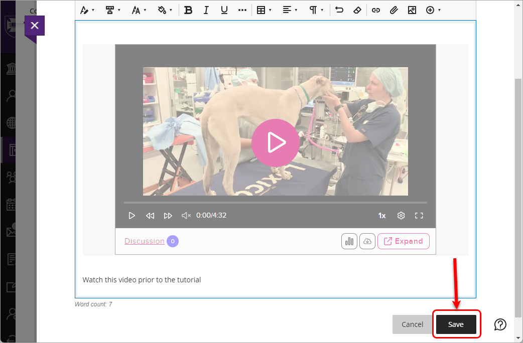 Embed EchoVideo to your course (Ultra) - eLearning - University of Queensland